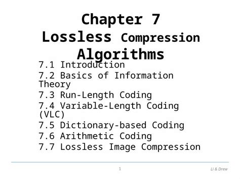 Ppt Chapter 7 Lossless Compression Algorithms Dokumentips