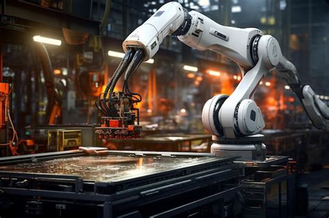 Premium Ai Image Robotic Arm In Action Generative Ai