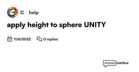 Apply Height To Sphere Unity C