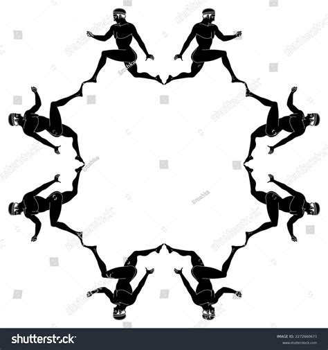 Geometrical Frame Running Naked Ancient Greek Stock Vector Royalty