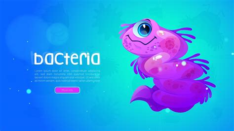 Medical Banner With Funny Bacteria Character 13699248 Vector Art At
