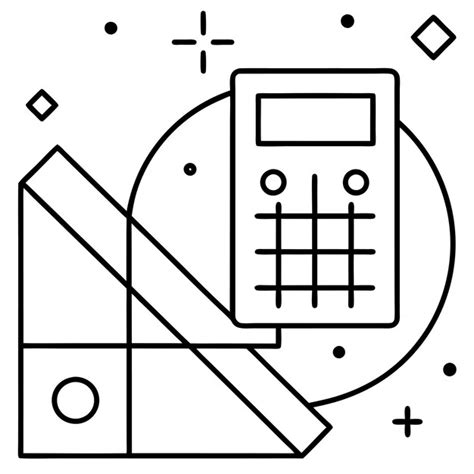 Premium Vector Mathematics Calculator Vector Line Art Illustration Perfect For Educational