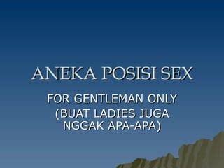 Aneka Posisi Sex PPT