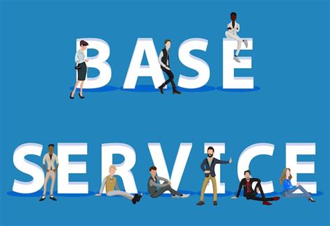 Premium Vector People On Base Service For Web Mobile App Presentations