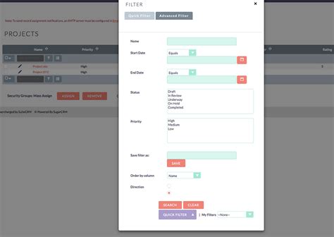 Suitecrm Creating Custom Filter By Related Modules Field In List View