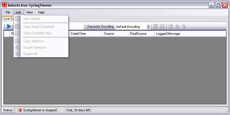 edit menu — winsyslog 17 1 documentation