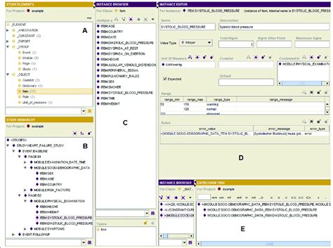GUI Of The OSE A Study Elements B Study Hierarchy C Instance Download Scientific Diagram