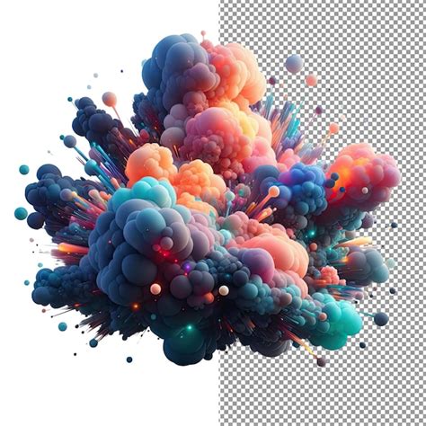 Premium Psd Explosive Transparency Isolated Burst Illustration