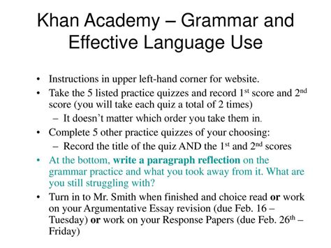 Khan Academy Grammar And Effective Language Use Ppt Download