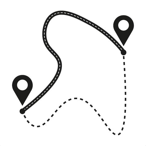 Premium Vector Journey Route Concept With Pin Markers Dotted Trail