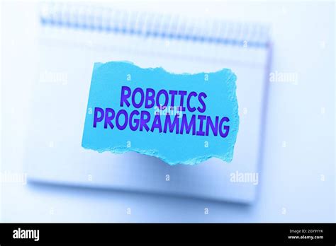 writing displaying text robotics programming business concept software