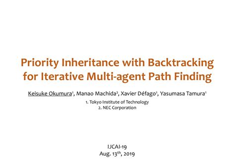 Priority Inheritance With Backtracking For Iterative Multi Agent Path