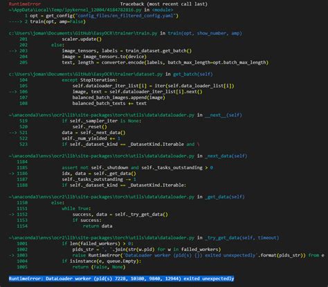 Runtimeerror Dataloader Worker Pids 7228 10380 9840 12944
