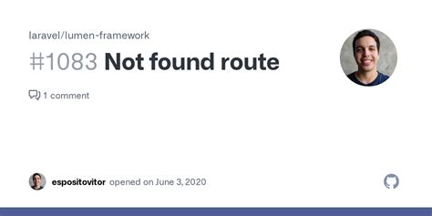 Not Found Route Issue Laravel Lumen Framework Github