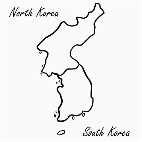 Doodle Freehand Drawing Of Korea Map 8884877 Vector Art At Vecteezy