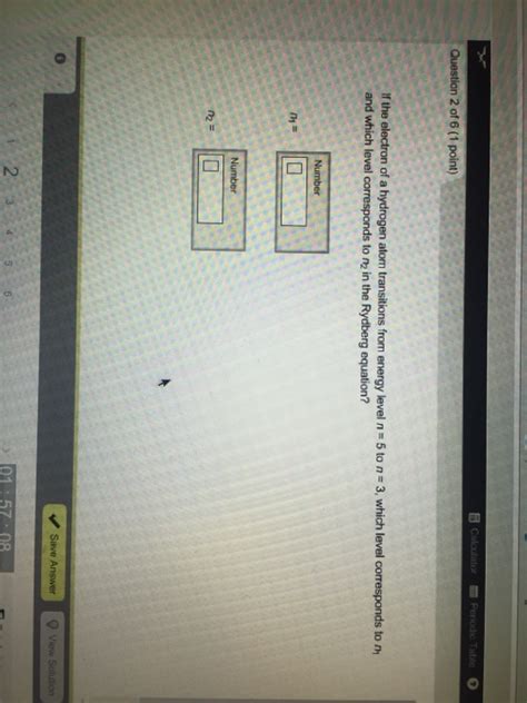 Solved If The Electron Of A Hydrogen Atom Transitions From