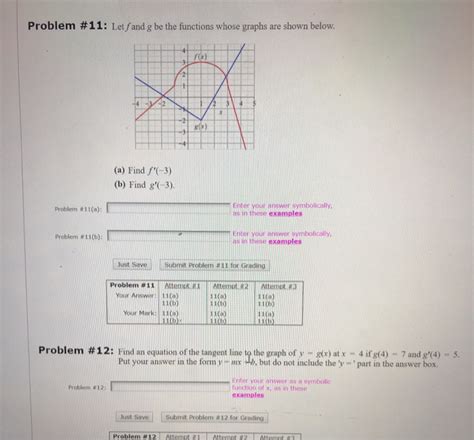 Solved Problem 11 Let Fand G Be The Functions Whose Graphs