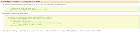 Solved Extra Credit Exercise 4 2 Points Providing Hints Chegg Com