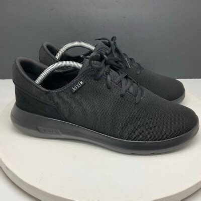 Kizik Madrid Eco Hands Free Shoes Womens 11 5w Mens 10w Black Knit