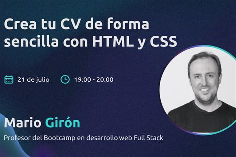 Evento Id Bootcamps Crea Tu Cv De Forma Sencilla Con Html Y Css