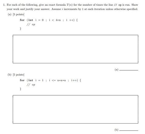 Solved 1 For Each Of The Following Give An Exact Formula