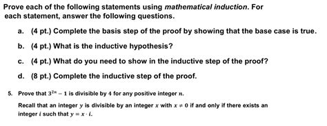 solved prove each of the following statements using