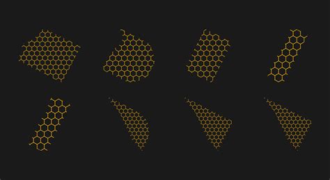 Set Of Honeycomb Abstract Shape Hexagonal Elements 8405940 Vector Art At Vecteezy
