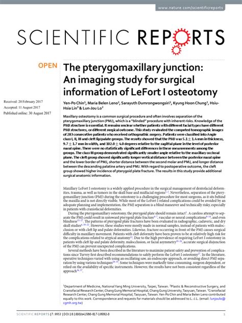 The Pterygomaxillary Junction Pdf Surgery Anatomical Terms Of