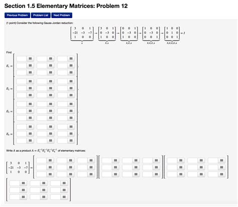 solved section 1 5 elementary matrices problem 12 previous