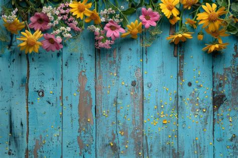 A Wooden Fence Is Transformed Into A Colorful Masterpiece With An Array