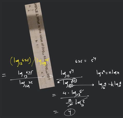 Log A B What Is The Value Of Left Log Right Left