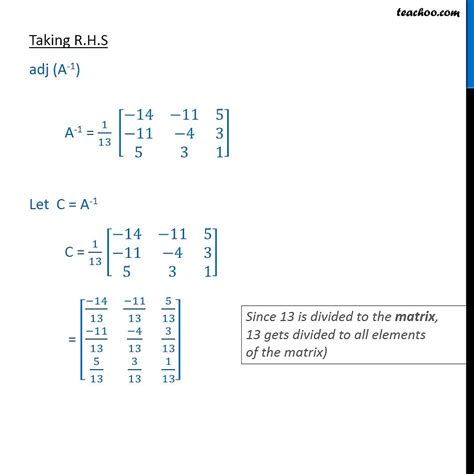 Misc 8 Verify Adj A 1 Adj A 1 Chapter 4 NCERT Miscellaneou