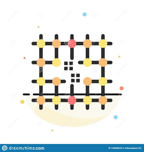 Chip Connection Electricity Grid Material Abstract Flat Color Icon Template Stock Vector