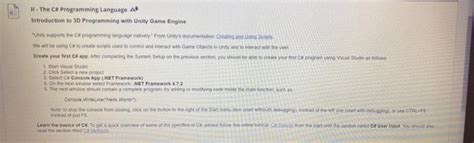 Solved Ii The Ci Programming Language At Introduction To 30