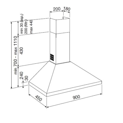 شفاط جليم جاز بلت ان 90 سم هرمى استيل Ghp940ix المنيع