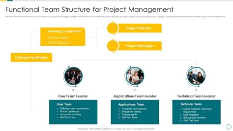 Functional Team Structure For Project Management App Developer Playbook Presentation Graphics