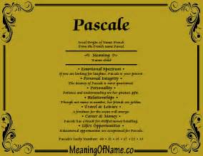 Pascale Meaning Of Name
