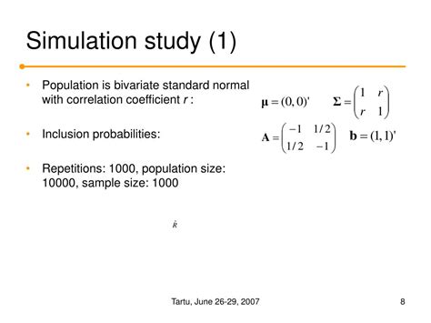 Ppt Estimation Of Covariance Matrix Under Informative Sampling
