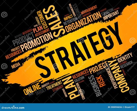 Strategy Word Cloud Stock Illustration Illustration Of Marketing