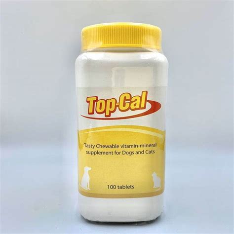 Top Cal ท็อปแคล แคลเซี่ยมเสริมสุขภาพ สุนัขและแมว บรรจุ 100 เม็ด