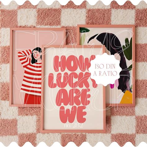 Three Frames Mockup Set Iso Din A Frame Mockup Set Of Set Of Frames Mock Up Flatlay