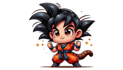 Colorful Cartoon Goku Caricature Design 51135896 Png