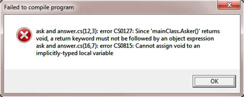 C Void That Returns Result From Yes No Dialog Box Stack Overflow