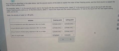 Solved A Certain Liquid X Has A Normal Freezing Point Of Chegg