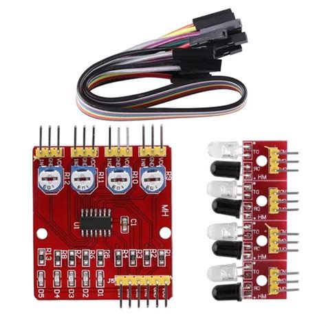 Módulo Seguidor De Linha 4 Canais Sensor Ir Arduino Trilha R 39 Em São