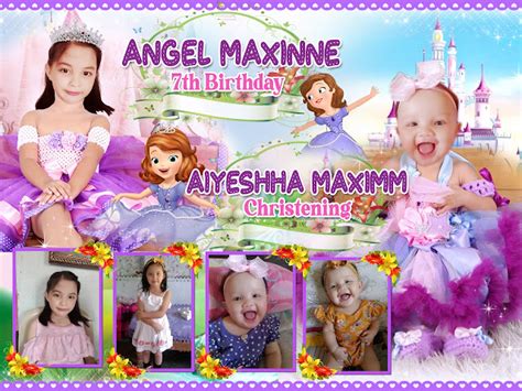Seventh Birthday Sofia The First Tarpaulin Layout Design For Free Artofit