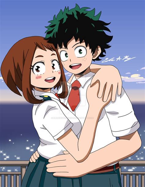 Izuku X Ochako Personajes De Anime Parejas De Anime Manga Parejas