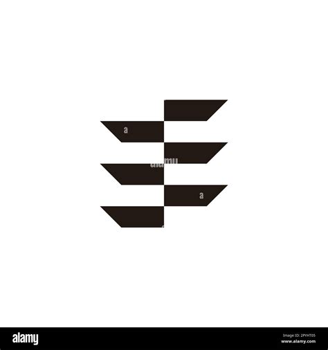 Letter E number 3 signpost geometric symbol simple logo vector Stock ...