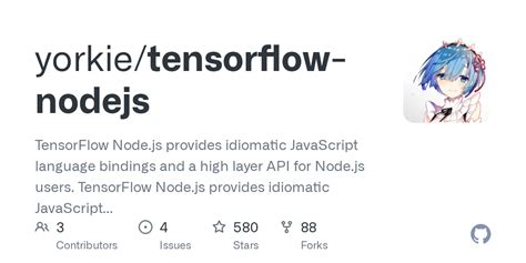 Github Yorkietensorflow Nodejs Tensorflow Nodejs Provides