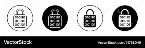 Binary Lock Icon Royalty Free Vector Image Vectorstock